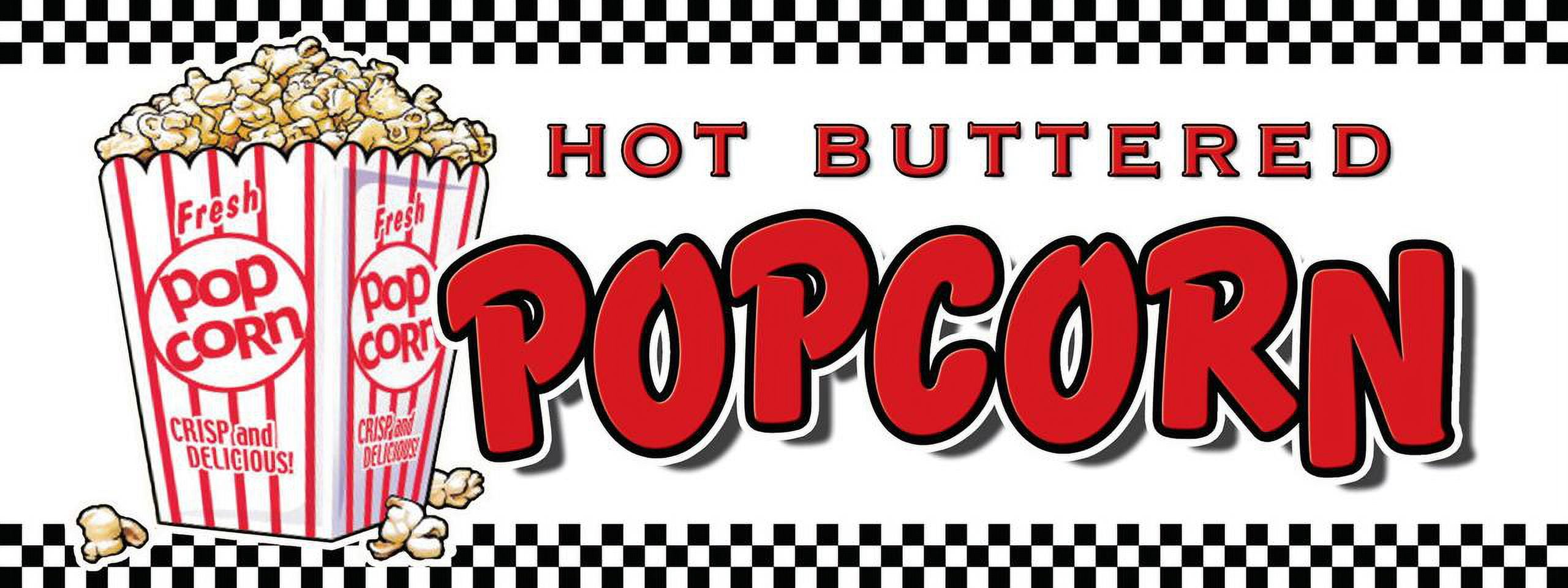 36" POPCORN DECAL sticker stand cart concession - Walmart.com