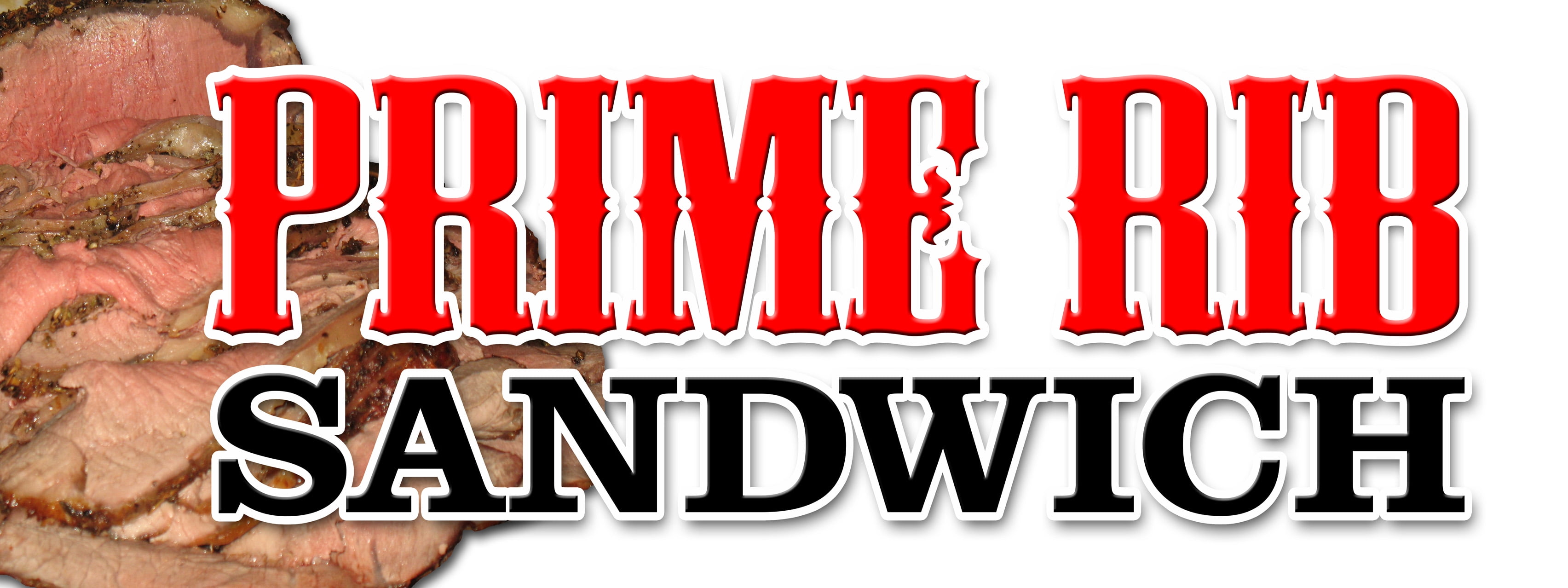 36" PRIME RIB SANDWICH DECAL sticker usda roasted roast beef french dip ...