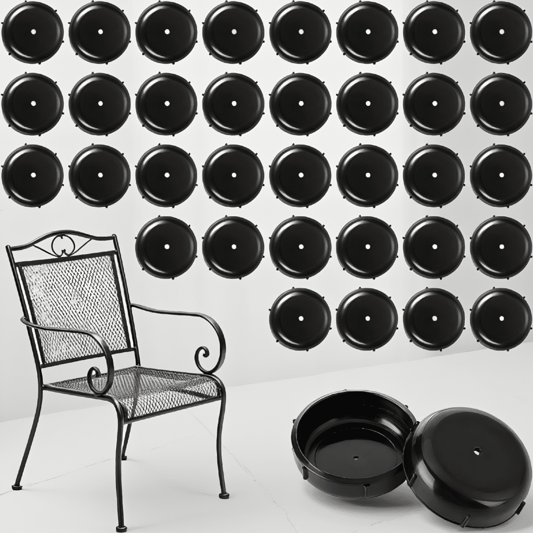 36-Pack 1.5 Inch Round Wrought Iron Patio Chair Leg Caps Outdoor ...