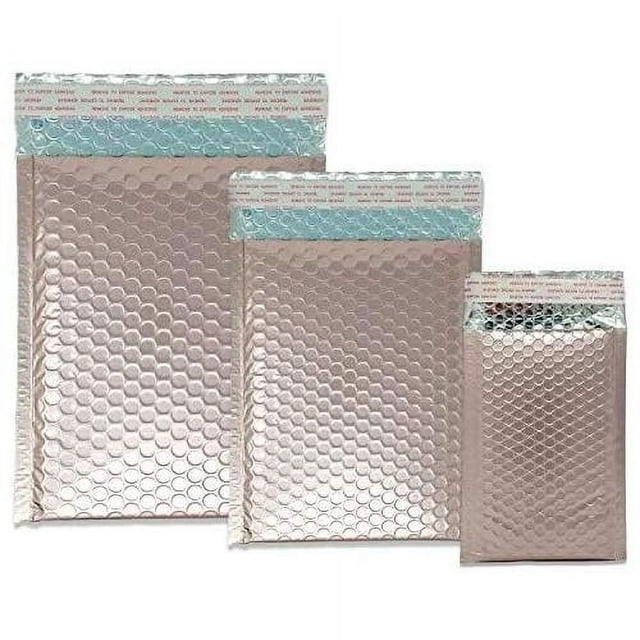 36 Pack 3 Assorted Sizes 4x8 6x10 8x12 Inch Metallic Bubble Mailers