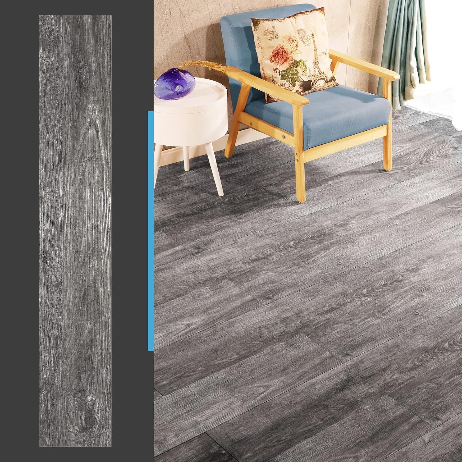 36-Pack 54 Sq.ft Peel and Stick Floor Tiles Vinyl Plank Flooring Wood ...