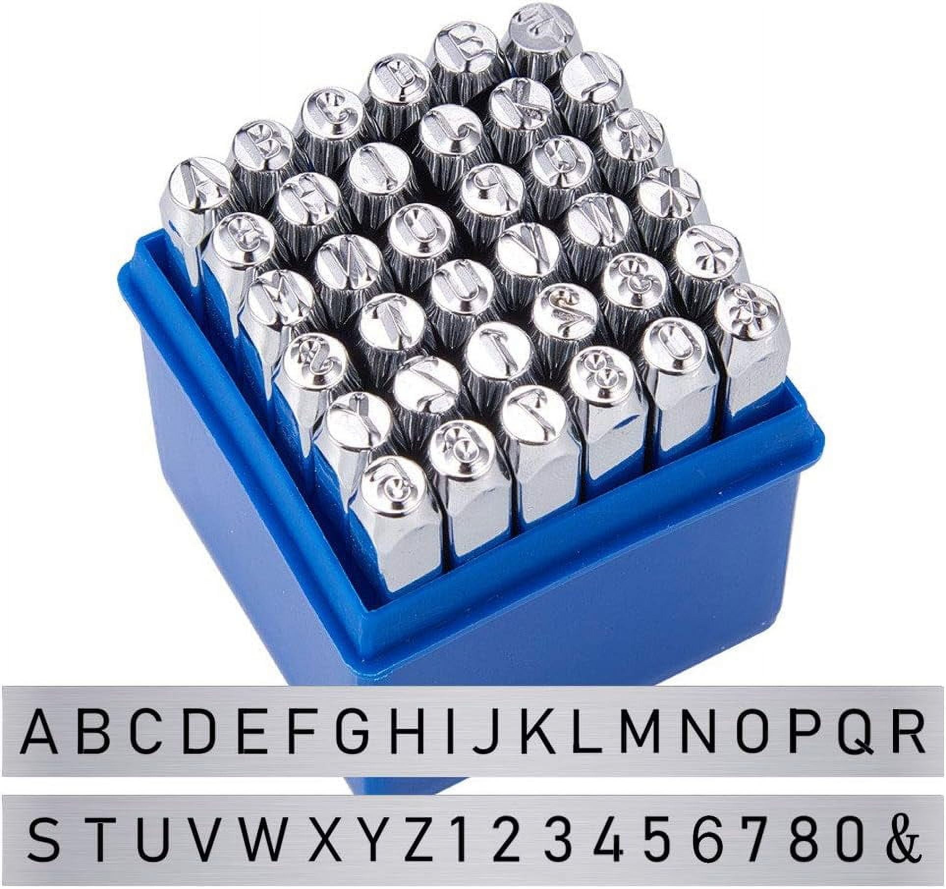 36 Pack (5mm 3/16") Letter and Number Metal Punch Stamp Set ...