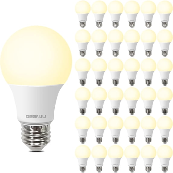 36 Pack A19 LED Light Bulbs 60W Equivalent, Soft White 2700K, 800 ...