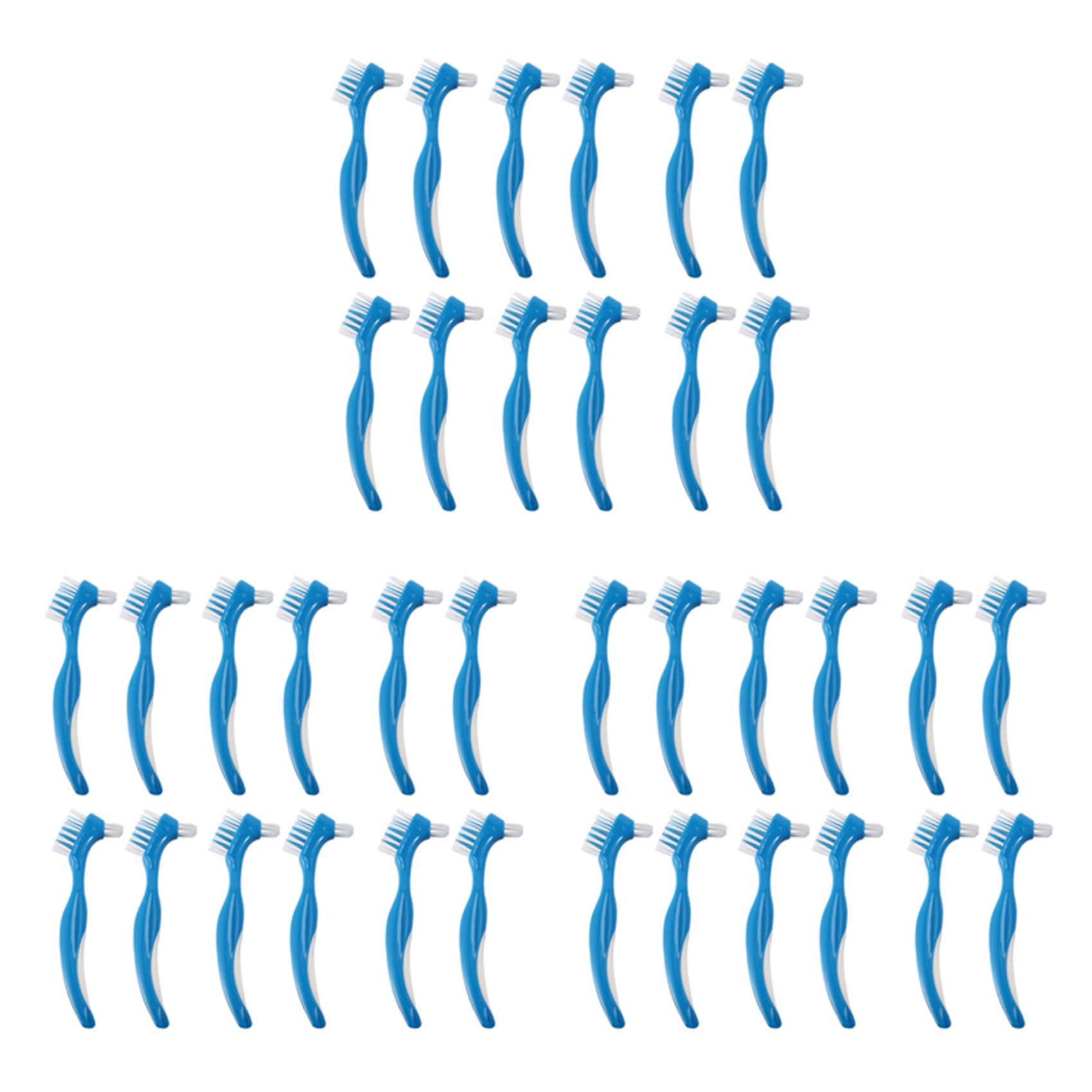 36 Pack Denture Brush Hard Denture Cleaning Brush False Teeth Brush ...
