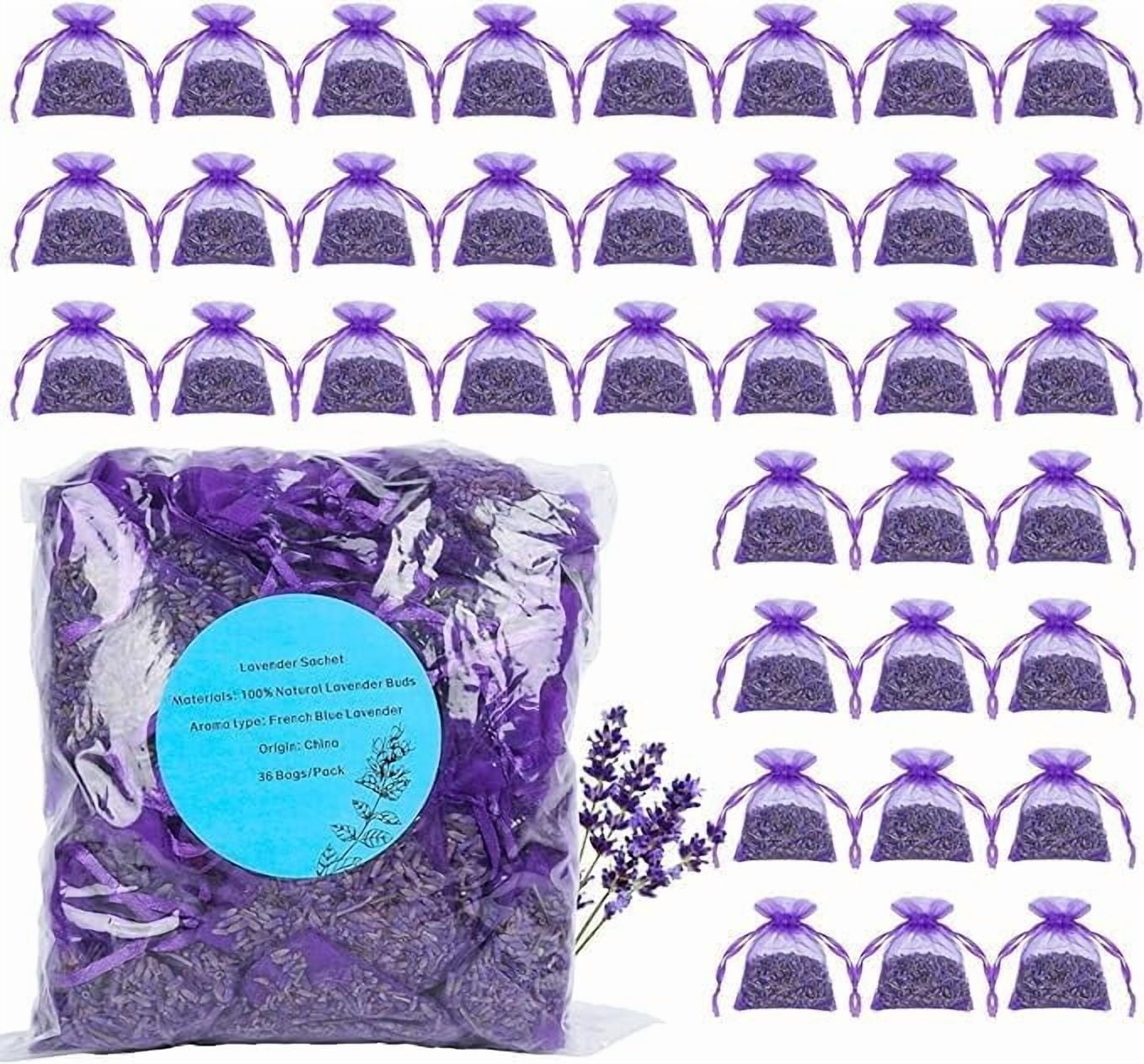 36 Pack Lavender sachets 100% Natural Dried Lavender Buds, French ...