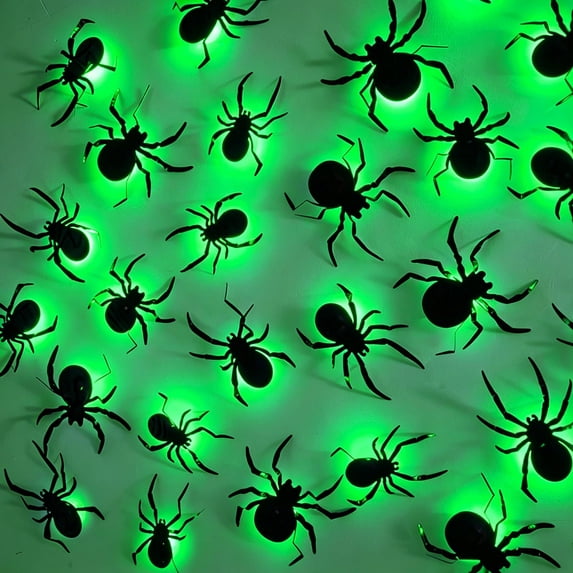 36 Pack Light Up Bats Halloween Decorations 3D LED Bats Wall Decor ...