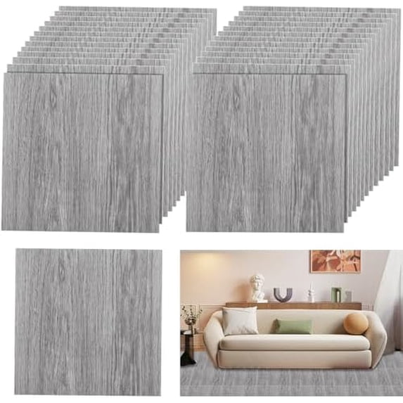 36 Pack Peel and Stick Floor Tile 12 x 12 Inch Vinyl Floor Tiles Self ...