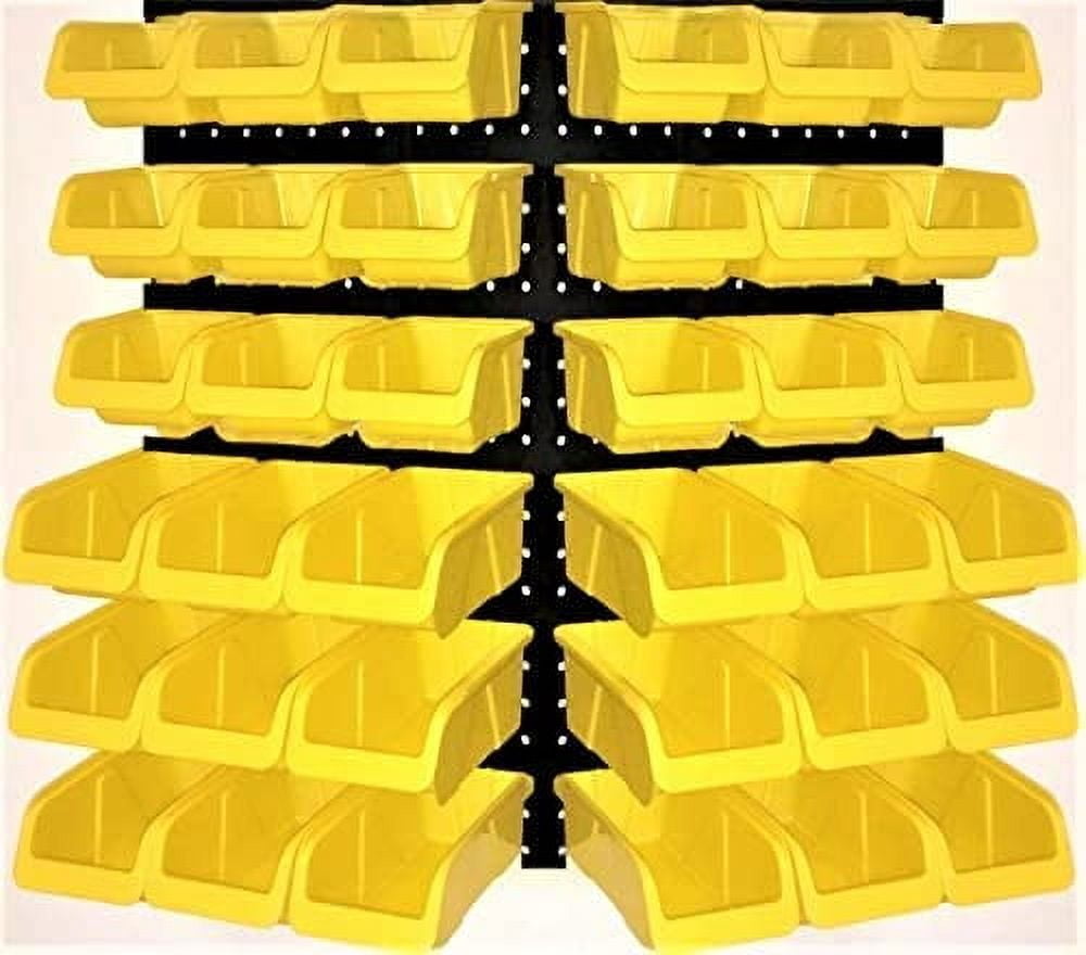 36 Pack Pegboard Bin Kit – 18 Medium & 18 Large Yellow Peg Board ...