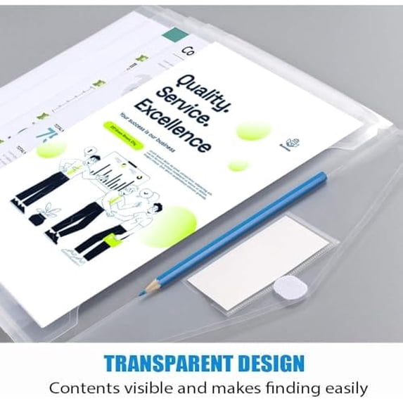 36 Pack Plastic Envelopes Poly Envelopes, Clear Document Folders US ...