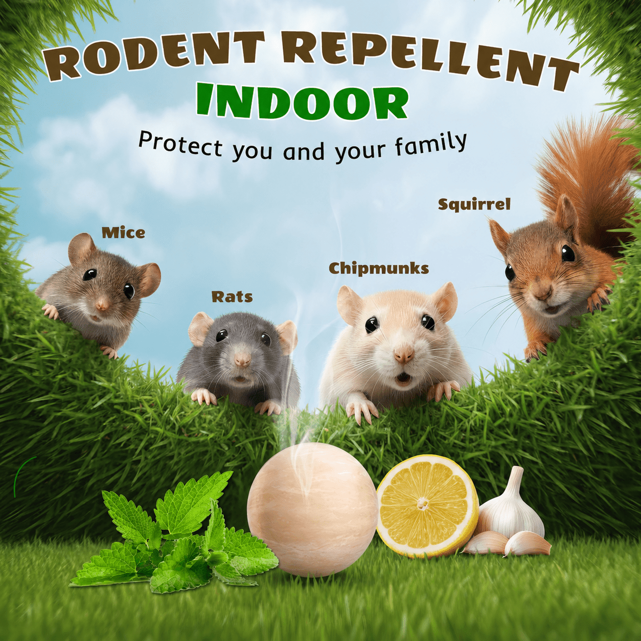36-Pack Rodent RepellentBalls, Indoor and Outdoor Mouse Protection ...