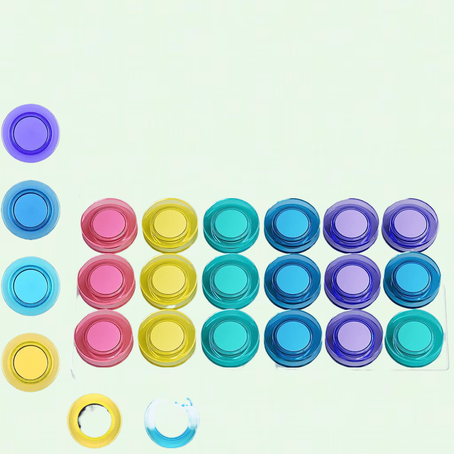 36 Pack Round Colored Magnets for Whiteboard, Refrigerator, Office ...