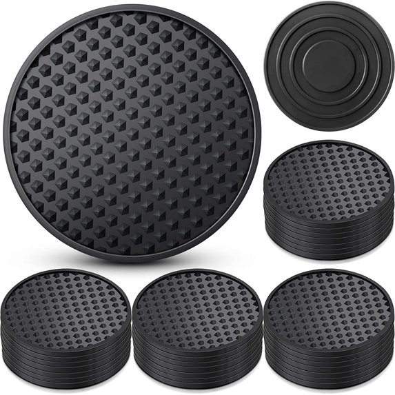 36 Pack Silicone Coasters for Drinks Nonslip Silicone Drink Coasters ...