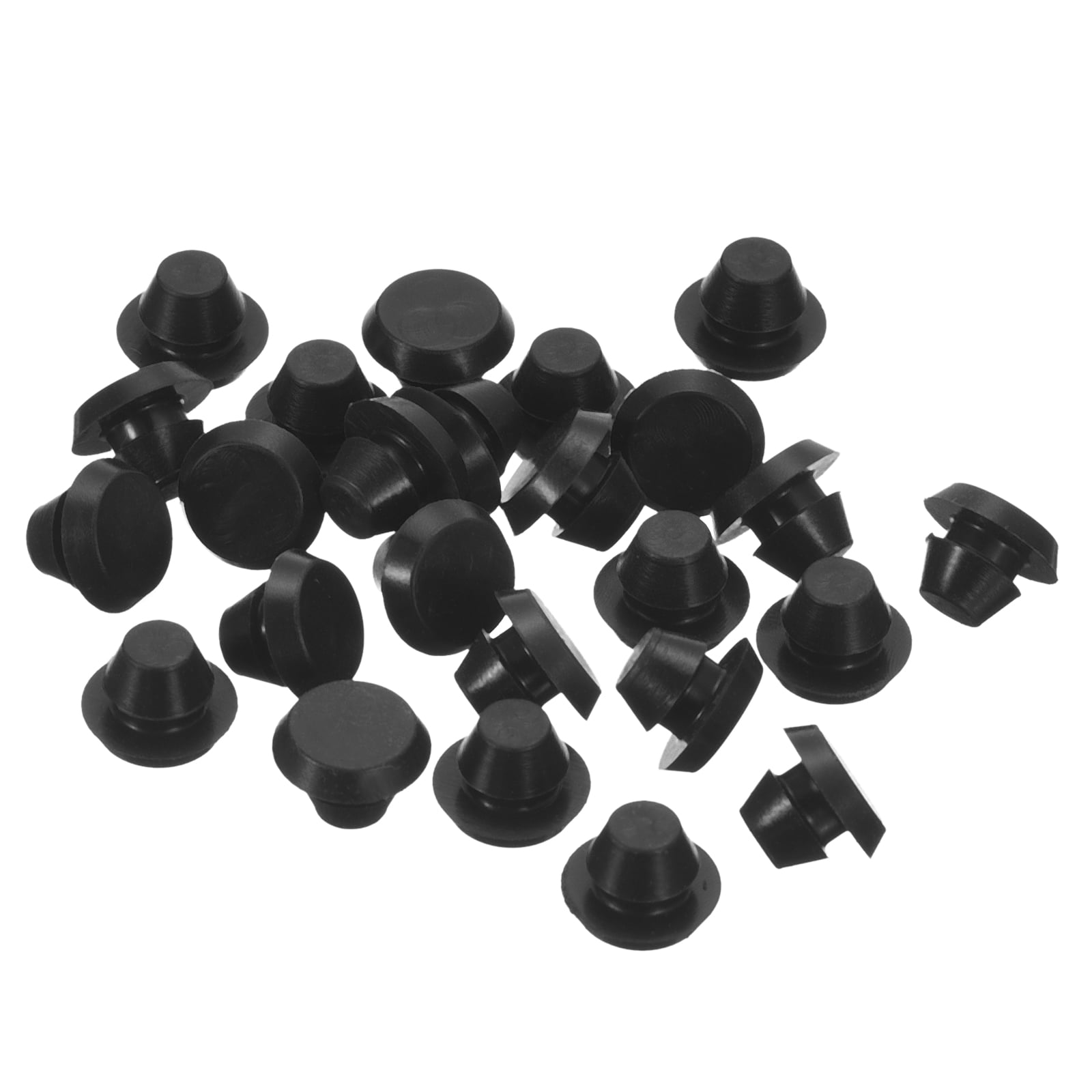 36 Pack Silicone Hole Plug, Black Rubber Round Hole Plugs Fit for ...
