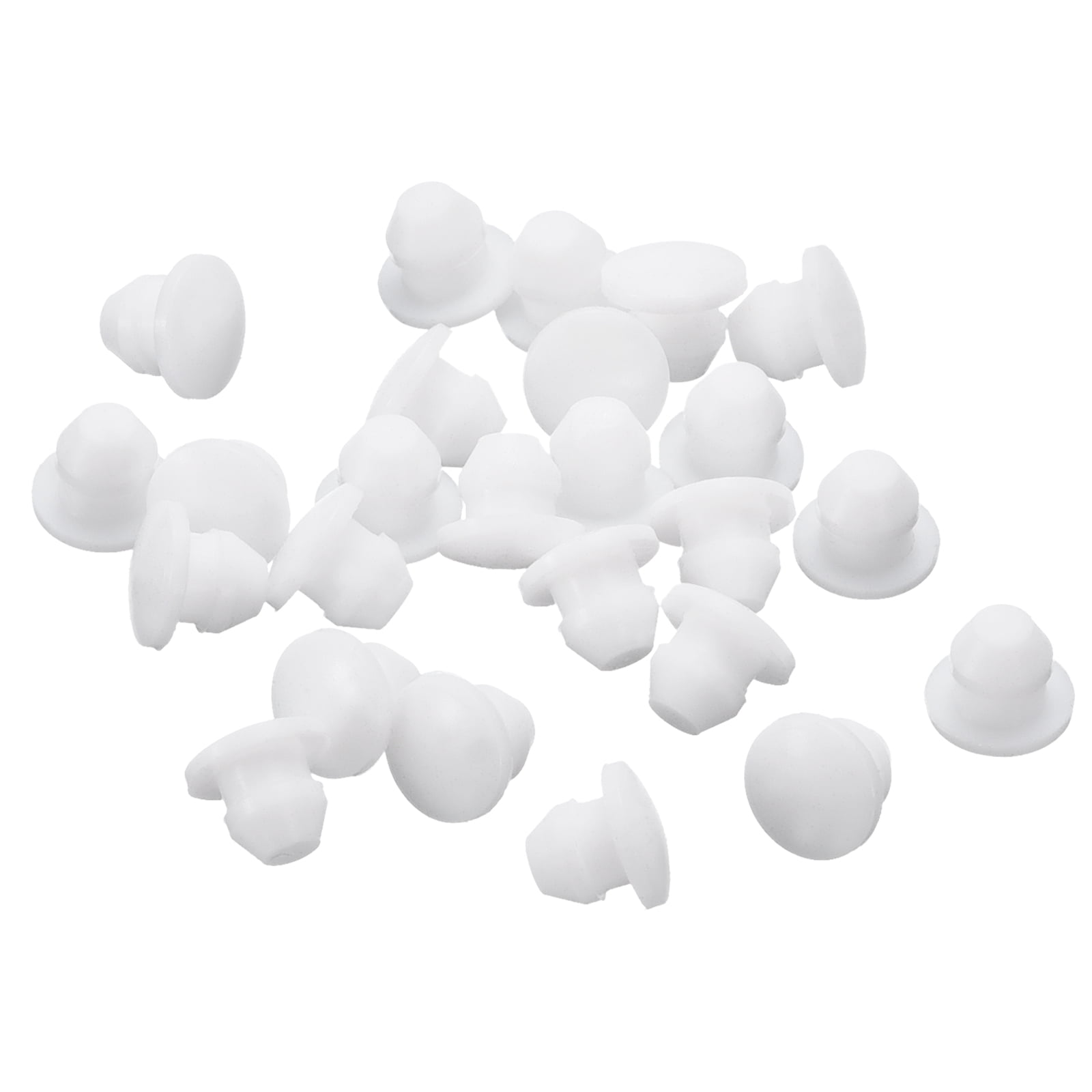 36 Pack Silicone Hole Plug, White Rubber Round Hole Plugs Fit for ...