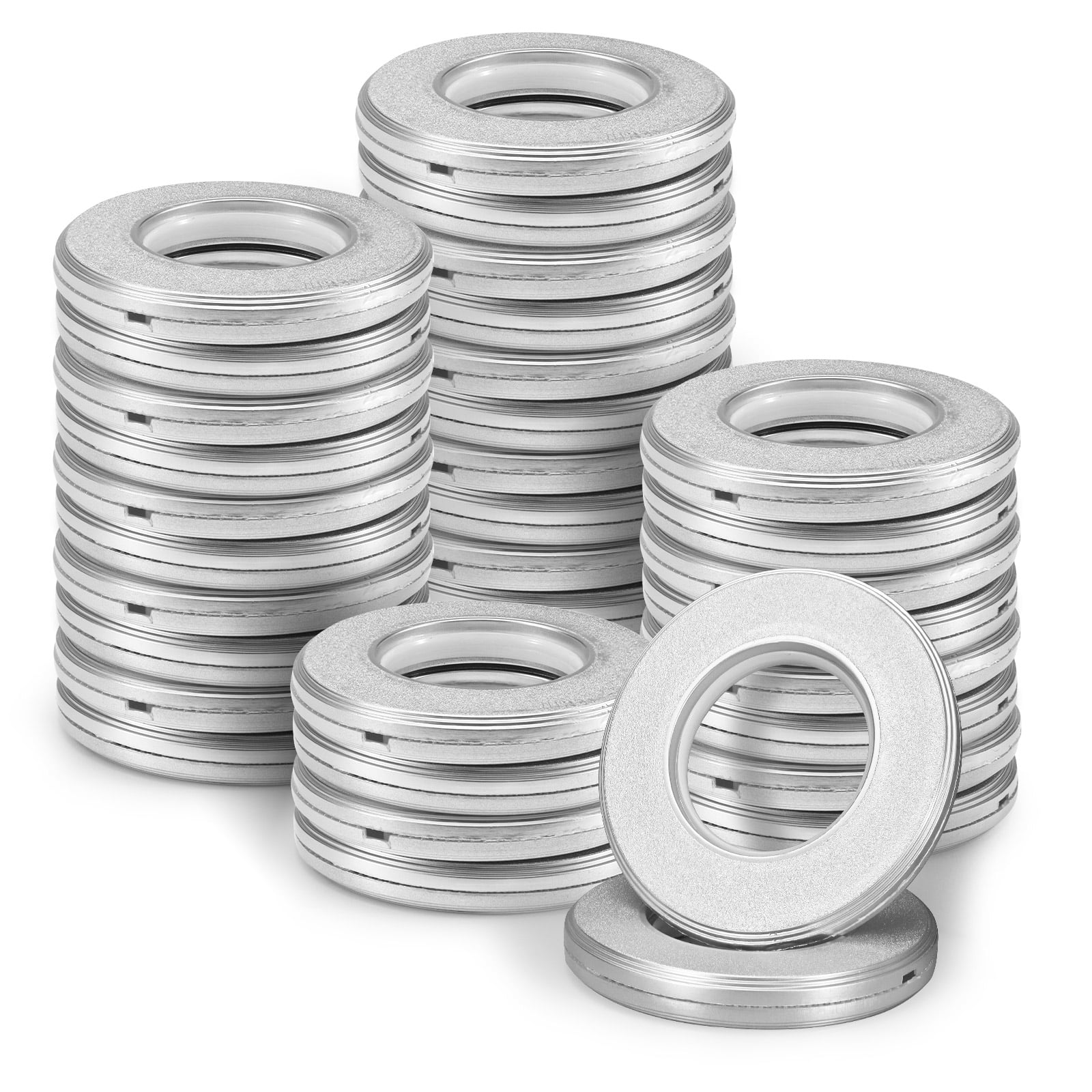 36 Pack Silver Curtain Grommets, Plastic Grommet Curtain Spacers Inner ...