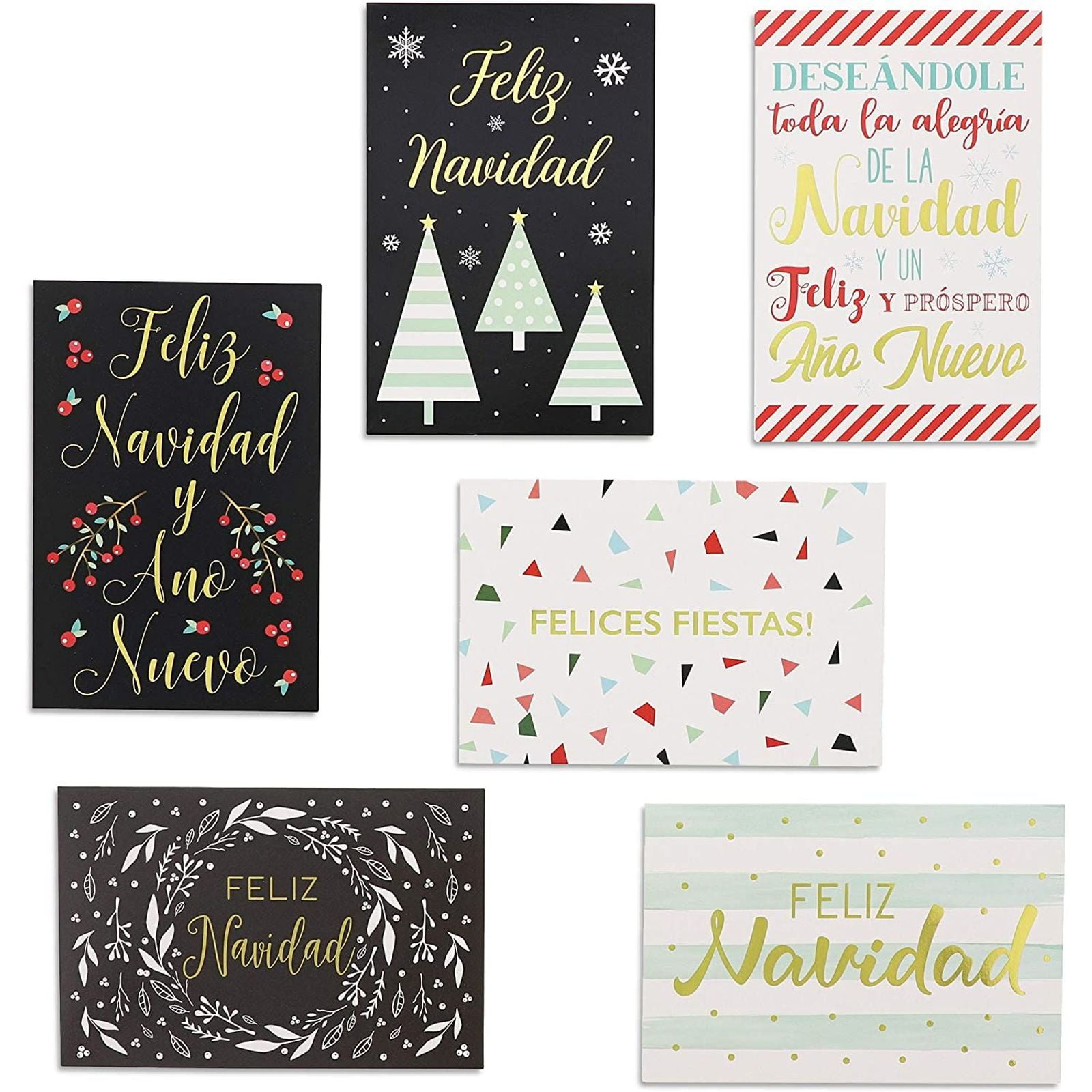 36 Pack Spanish Christmas Cards with Envelopes Boxed Set 4x6 in ...