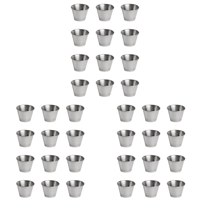 36 Pack Stainless Steel Condiment Sauce Cups,Commercial Grade Dipping ...