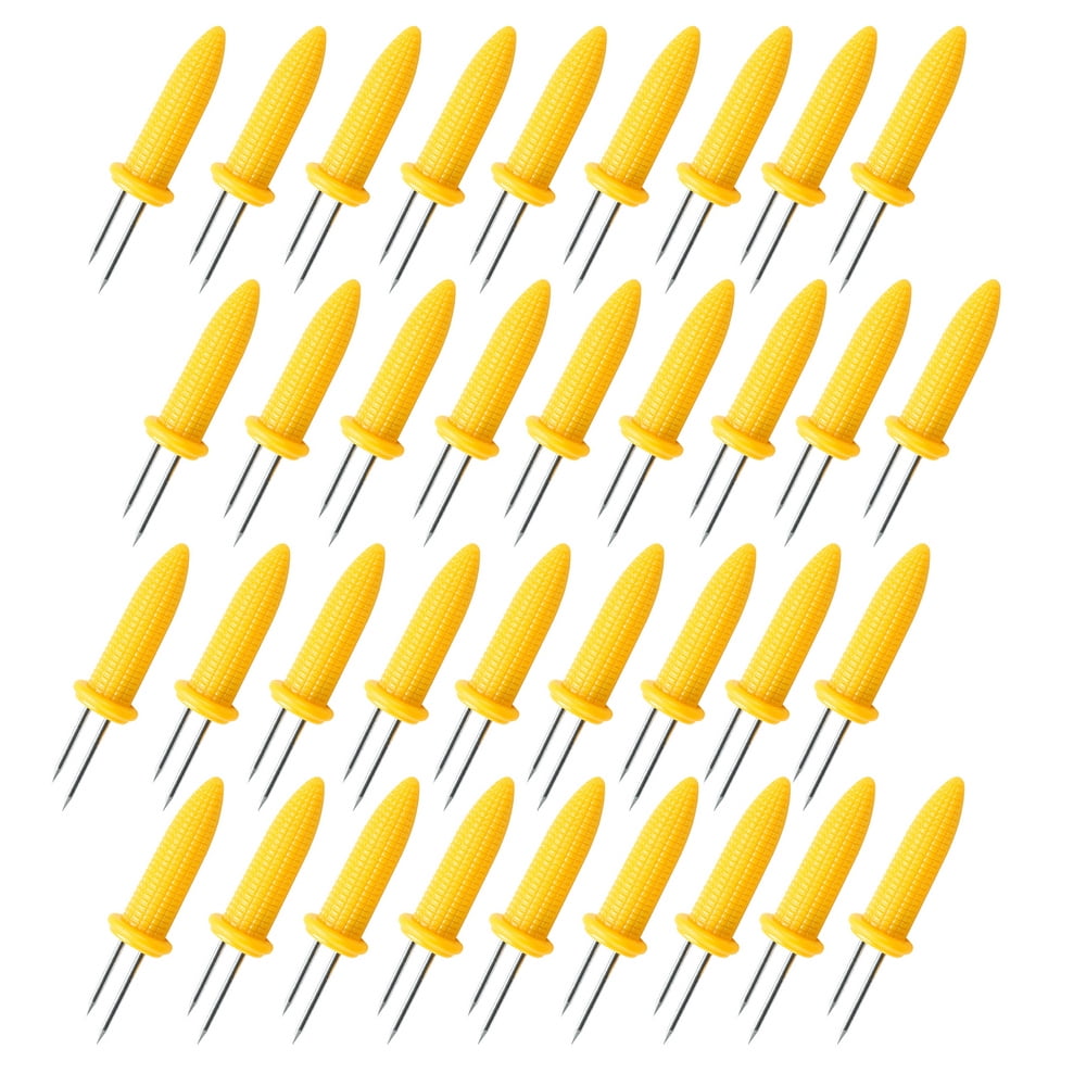 Walmart 36 Pack Stainless Steel Corn Cob Holders, BBQ Skewers, Anti ...