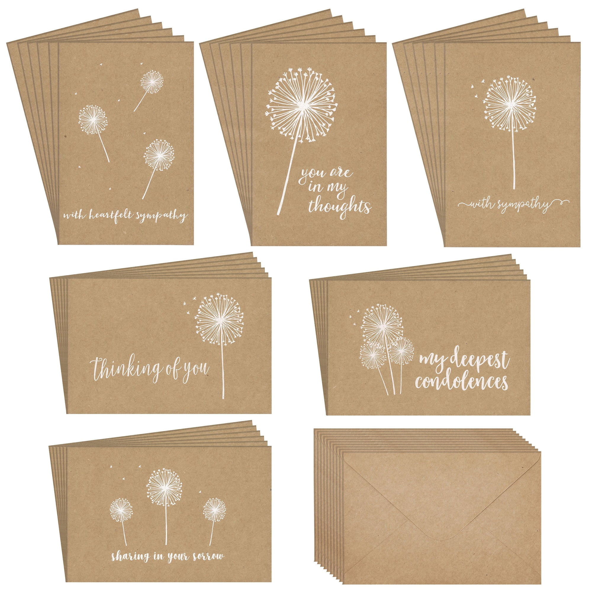 Best Paper Greetings Sympathy Cards with Envelopes - 4 x 6 In, 36 Pack ...