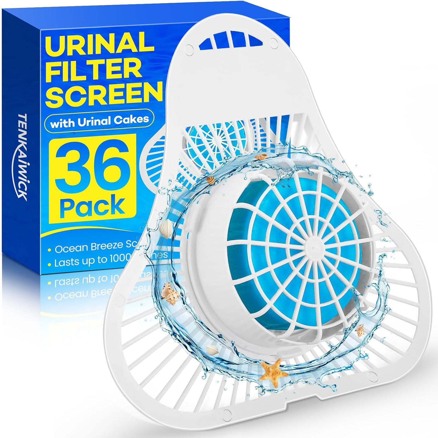 36 Pack Urinal Deodorizer Screen, Urinal Cakes with Anti-Splash Filter ...