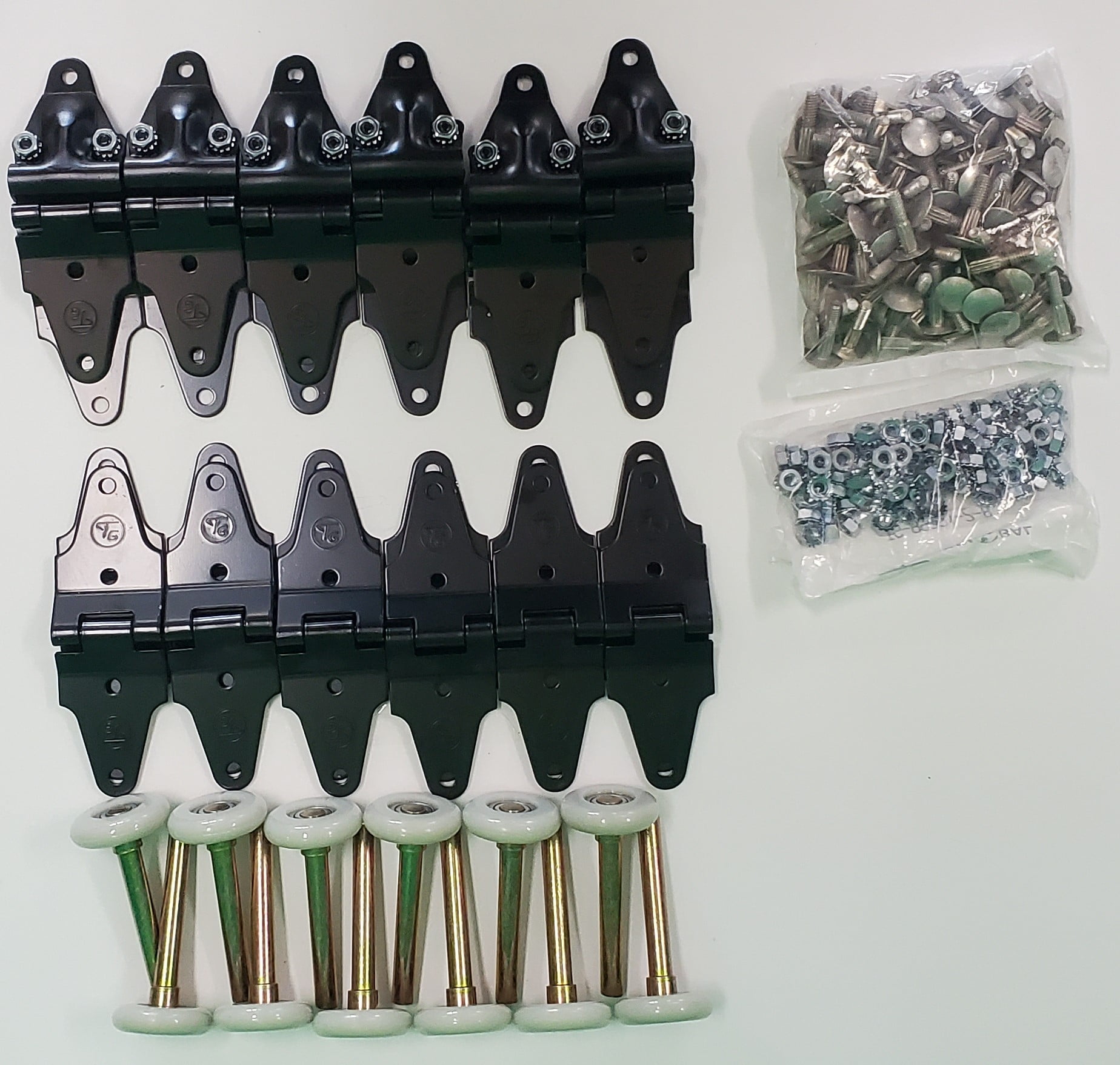 36 Pack - Whiting Door Style Repair Kit - Hinges, 2" NYLON Rollers ...