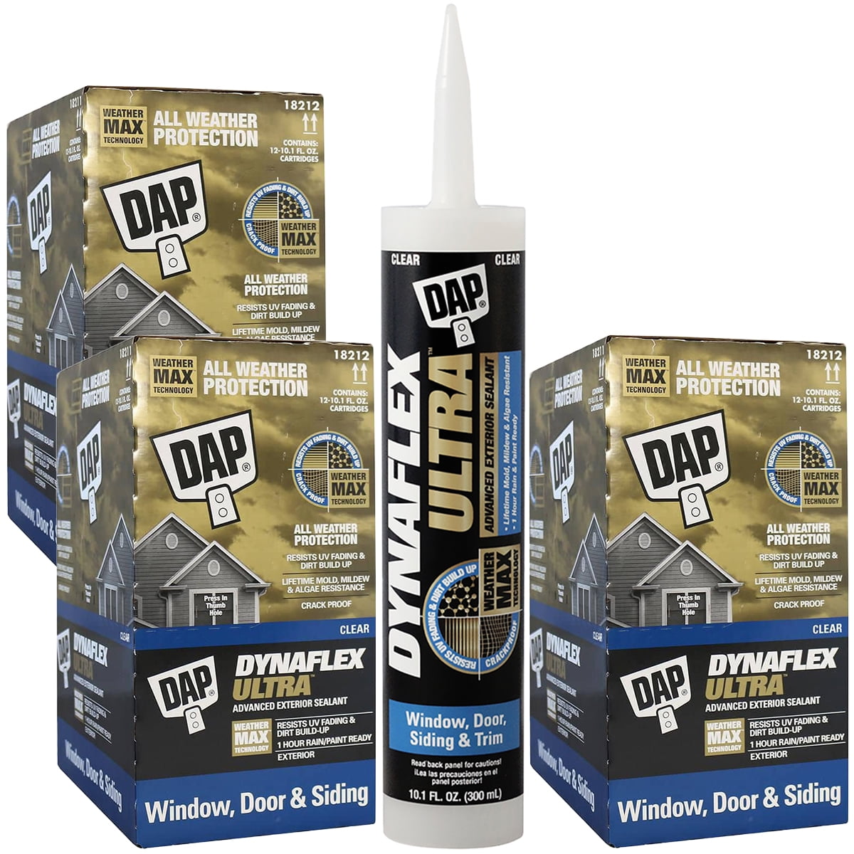 36-Pack of 10.1 oz Dap 18212 Clear DynaFlex Ultra Advanced Exterior ...