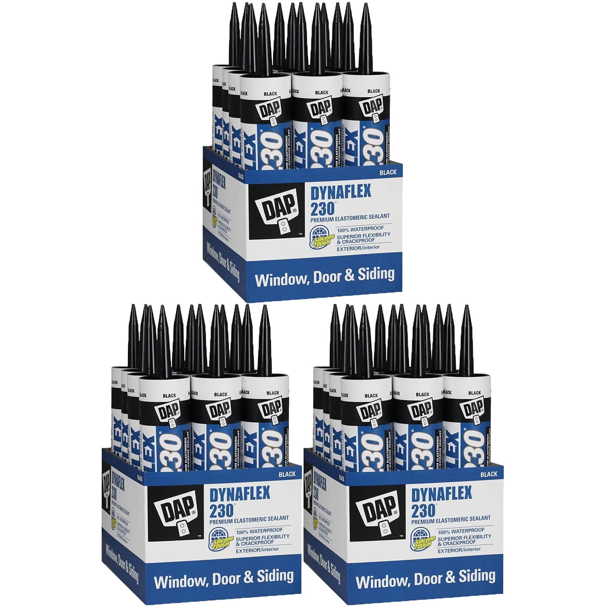 36-Pack of 10.1 oz Dap 18280 Black Dynaflex 230 Premium Window, Door ...