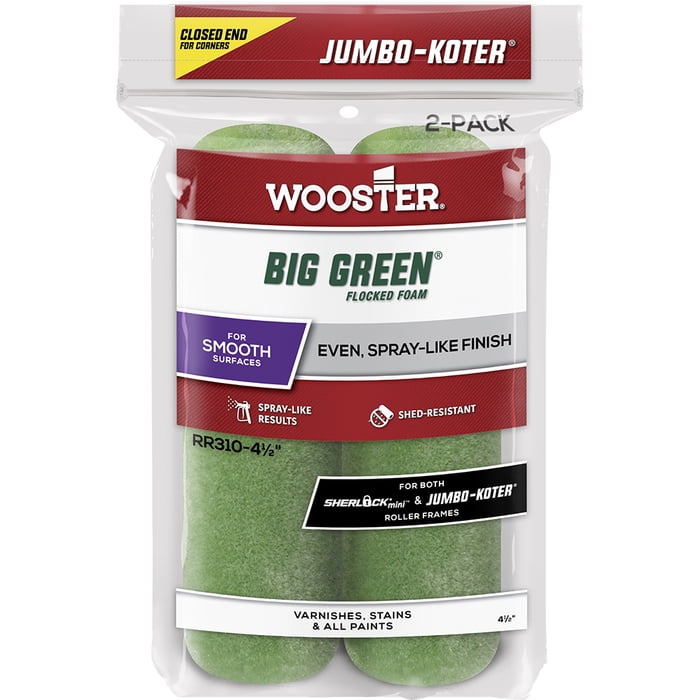 36-Pack of 4-1/2” Wooster RR310 Jumbo-Koter Big Green Mini-Roller Cover ...