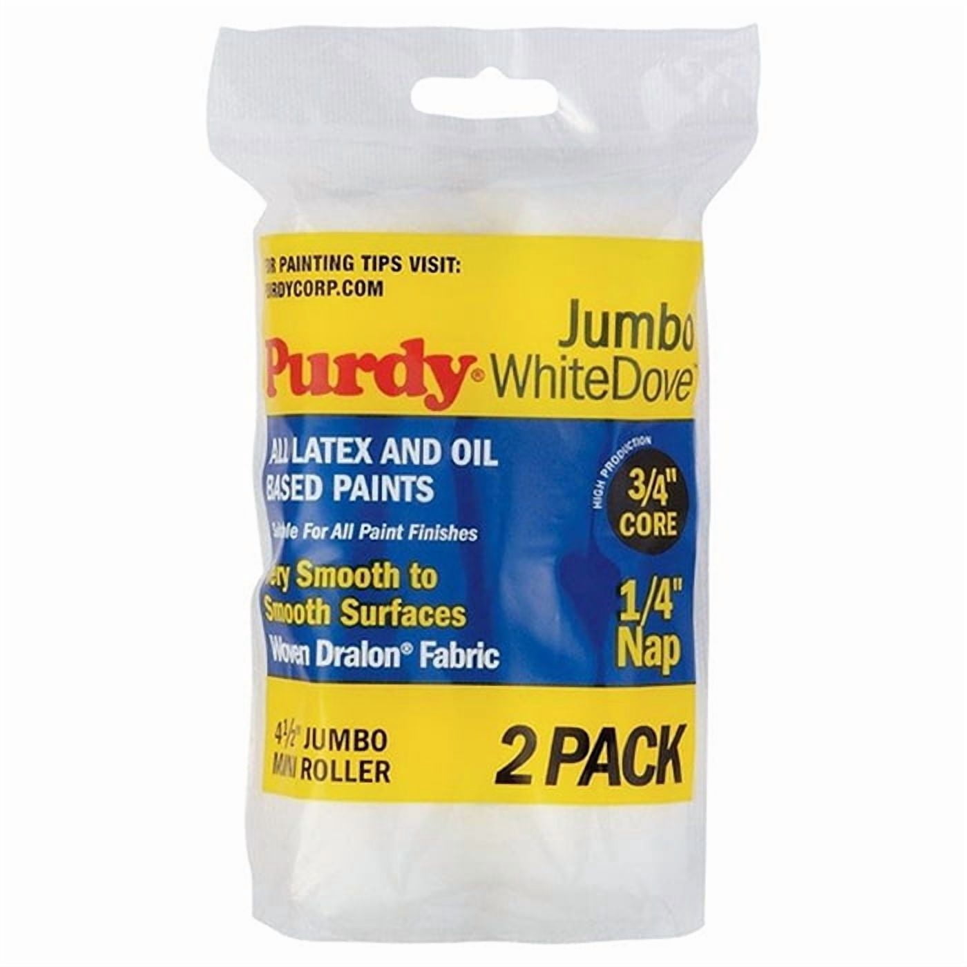 36-Pack of 4-1/2” x 1/4” Nap Purdy 140624010 White Dove Jumbo Mini ...