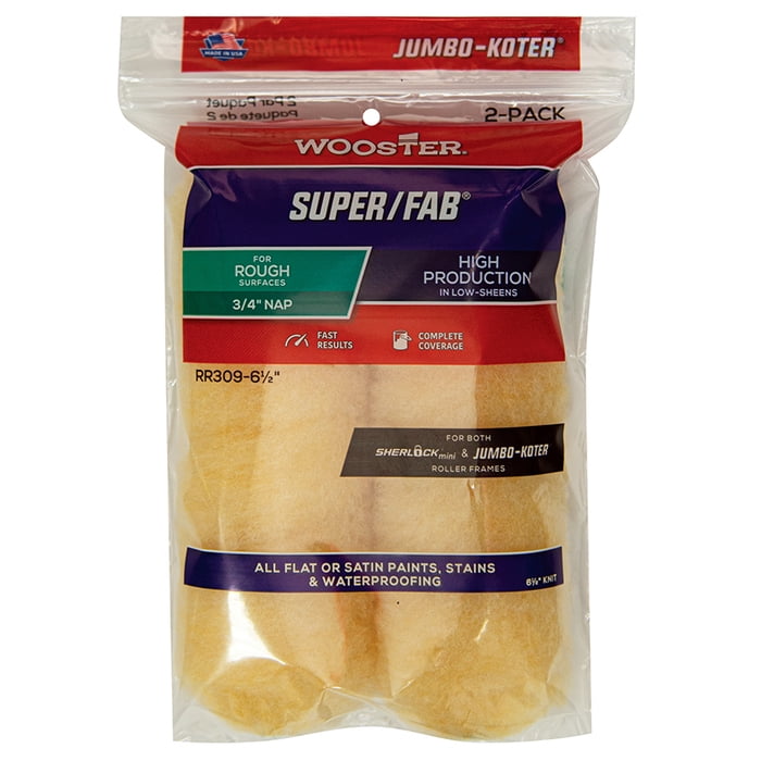 36-Pack of 6-1/2” x 3/4” Nap Wooster RR309 Jumbo-Koter Super/Fab Mini ...