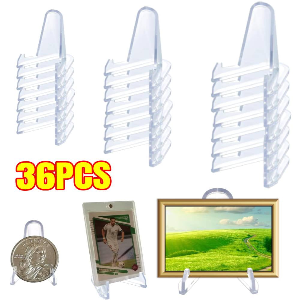 36 Packs (3 SIzes) Clear Acrylic Card Display Stands, Premium Sturdy ...