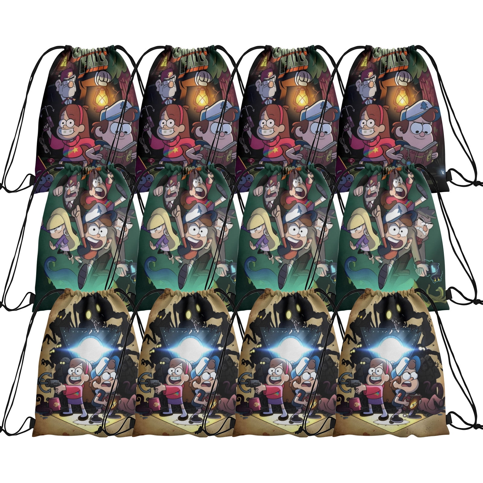 36 Packs Gravity Falls Candy Drawstring Bag, Drawstring Goodie Favor Bags for Kids Birthday ...