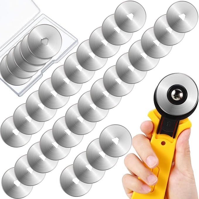 36 Packs Rotary Cutter Blades Replacement Blades Compatible with ...
