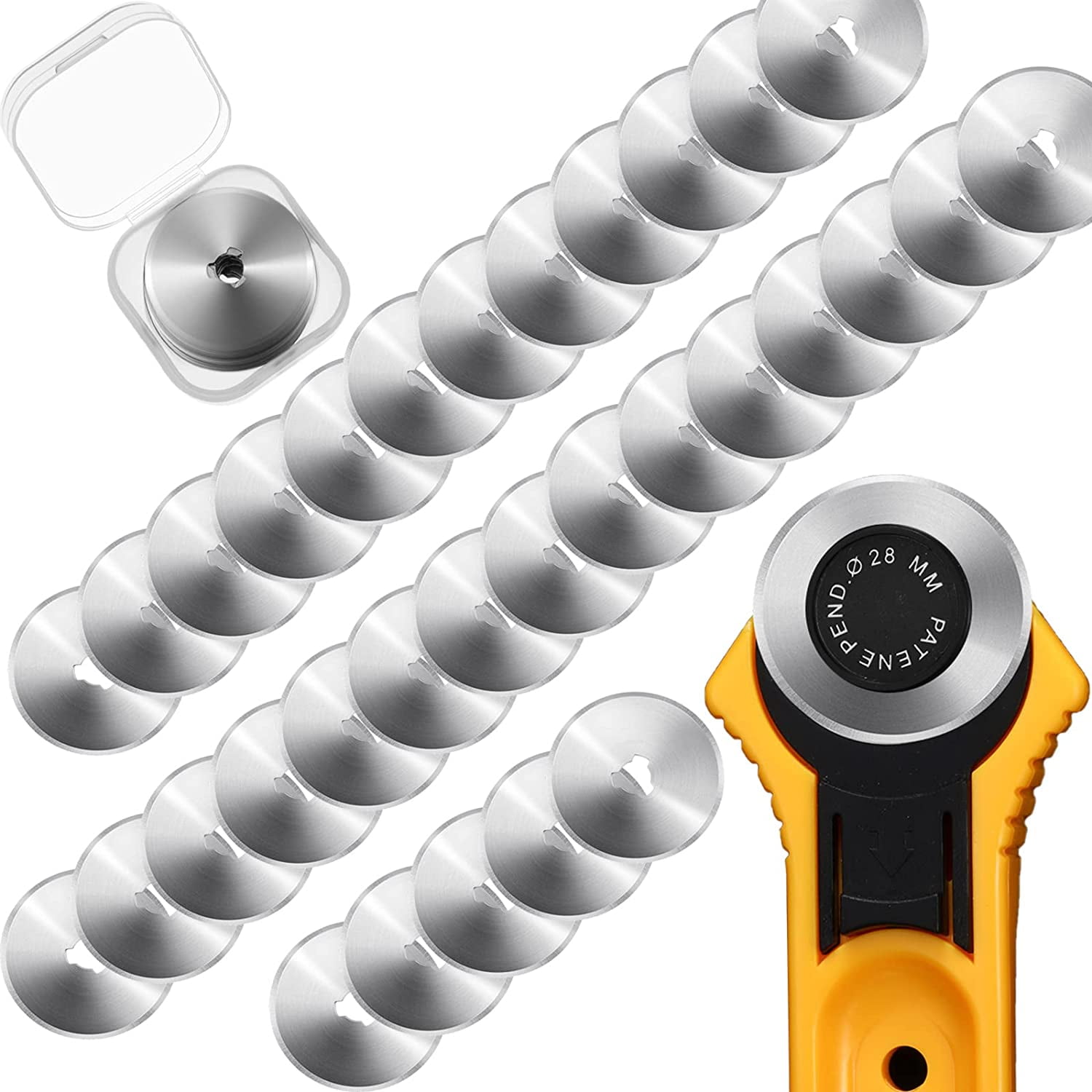 36 Packs Rotary Cutter Blades Replacement Blades Compatible with ...
