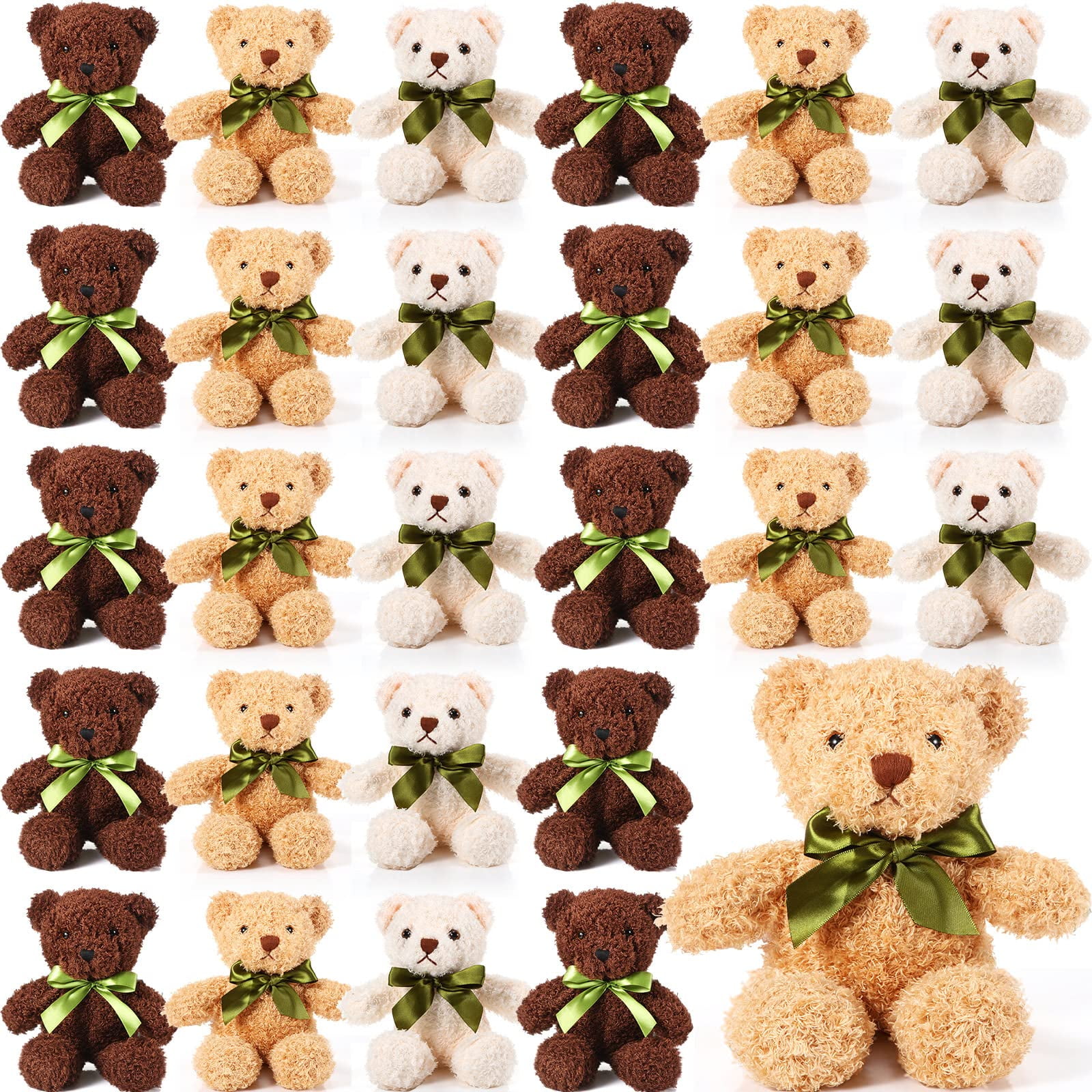 36 Packs Valentine‘S Day Bear Plush Stuffed Bears Bulk 10 Inch Soft ...