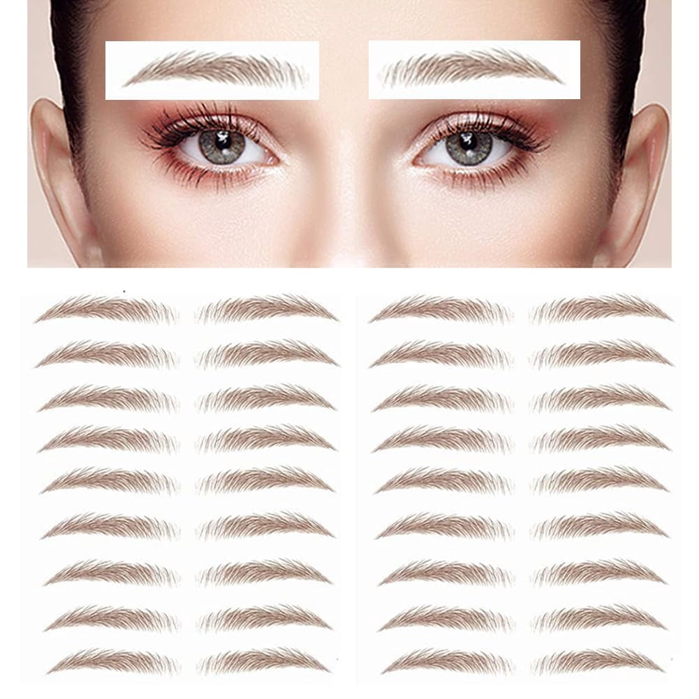 36 Pairs Eyebrow Tattoo IFF17 Stickers Waterproof Peel Off 6D Eyebrow ...