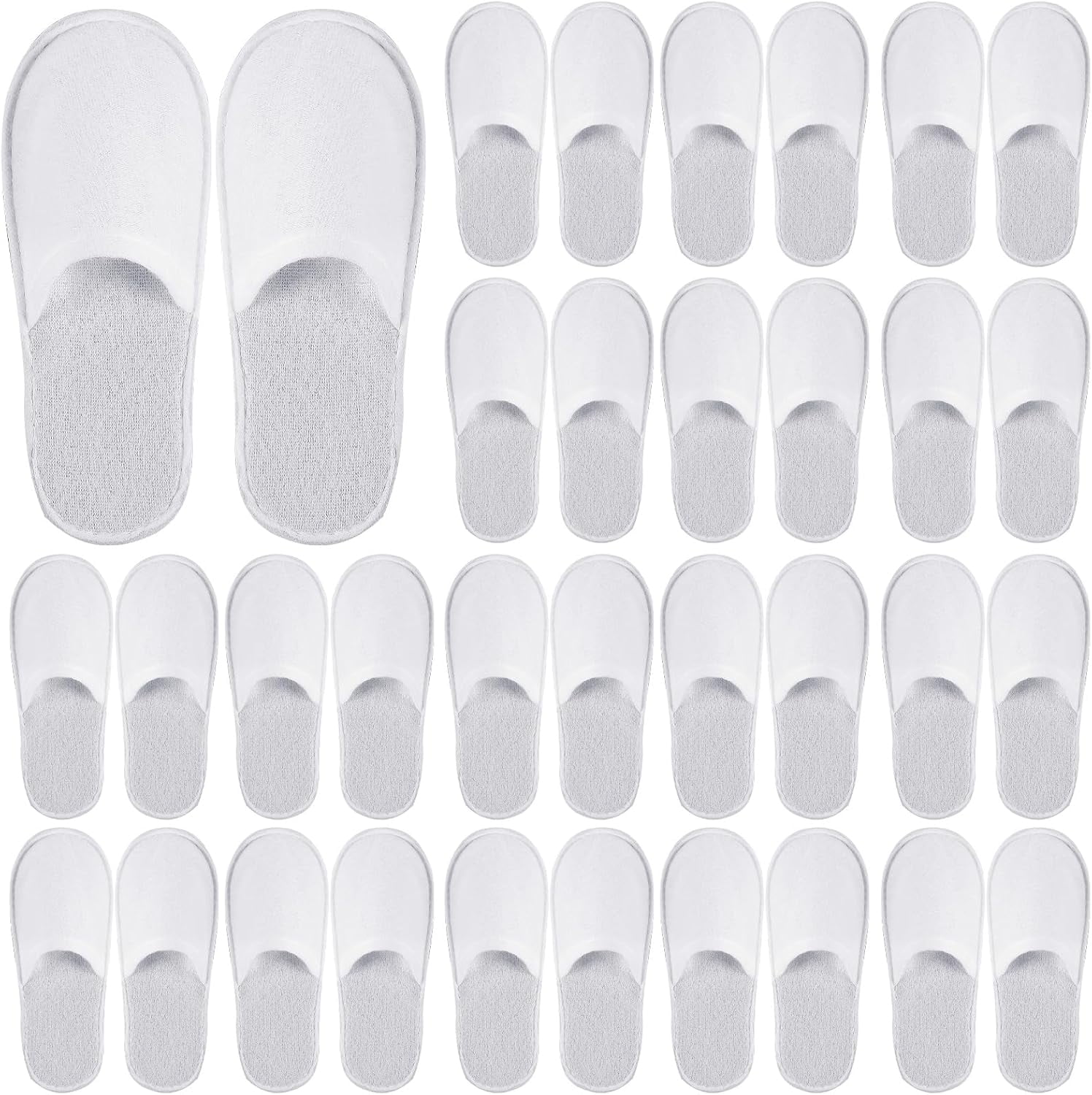 36 Pairs Spa Slippers Multipack Disposable Slipper for Guests Velvet ...