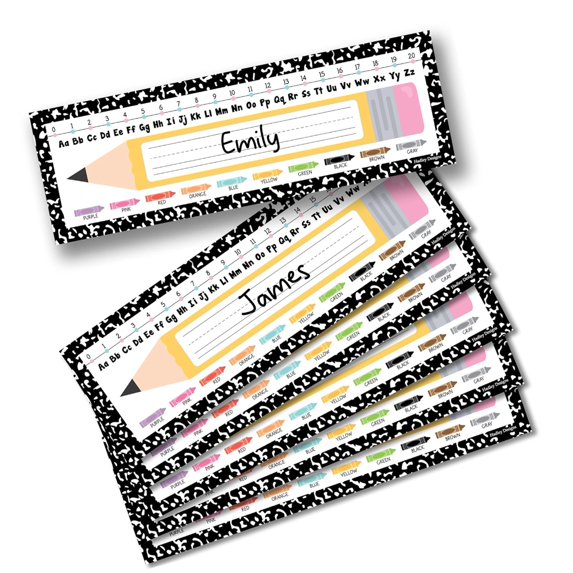 36 Paper Name Cards Chalkboard Decoration Classroom Office Bulletin ...