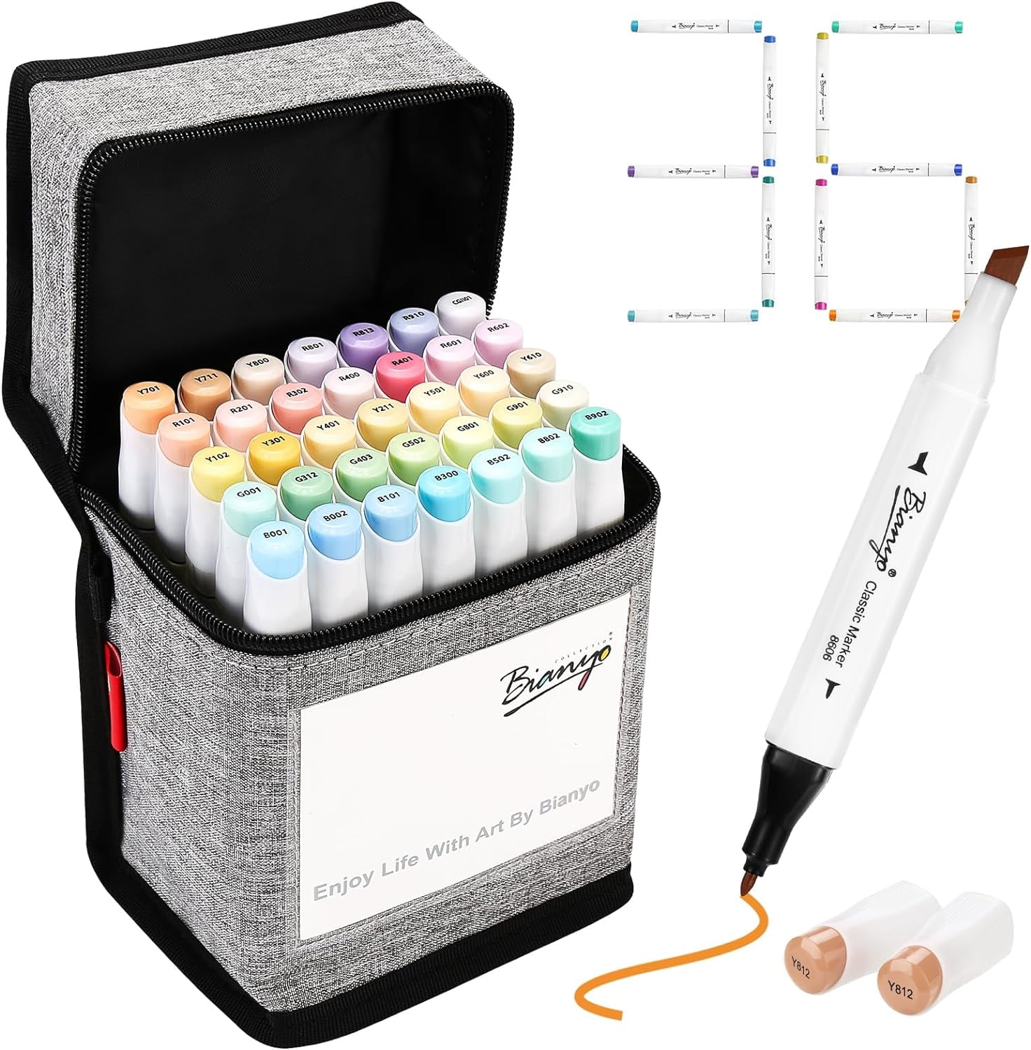 36 Pastel Colors Alcohol Markers Set, Alcohol-Based Dual Tip Art ...