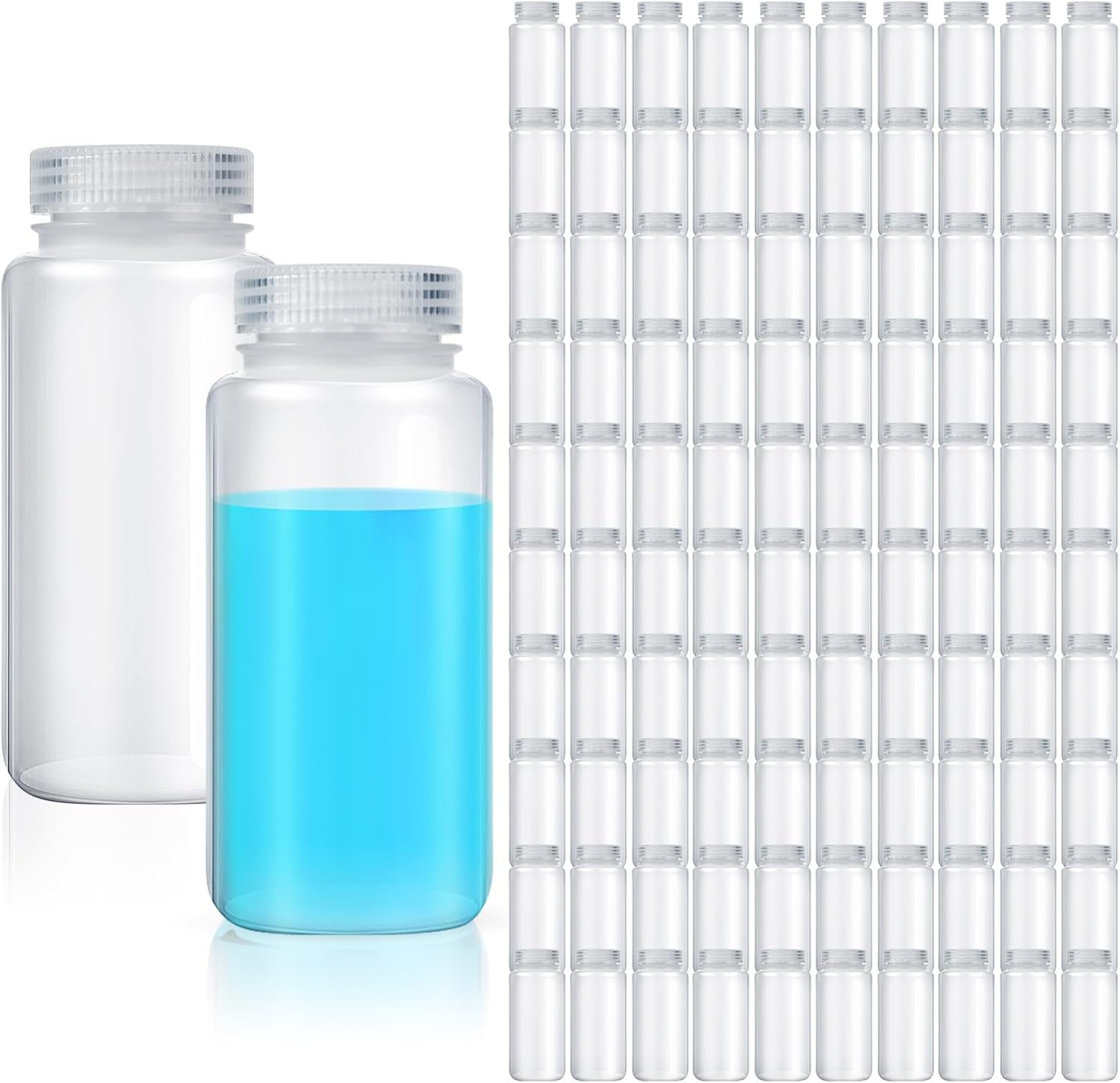 36 Pcs 16oz 500ml Plastic Sample Bottles Laboratory Grade Polypropylene ...
