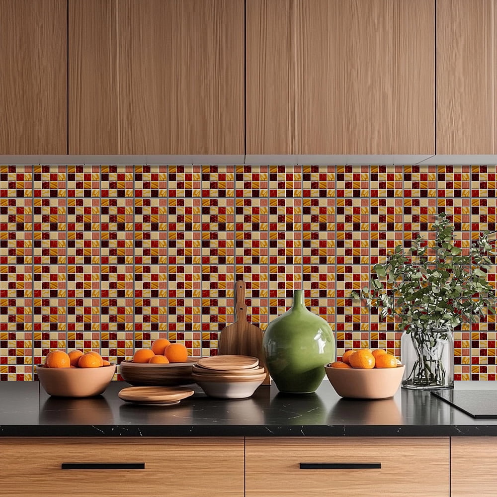 36 Pcs 4 Style Wall Stickers 3D Effect Peel and Stick Wall Tile Sticker ...