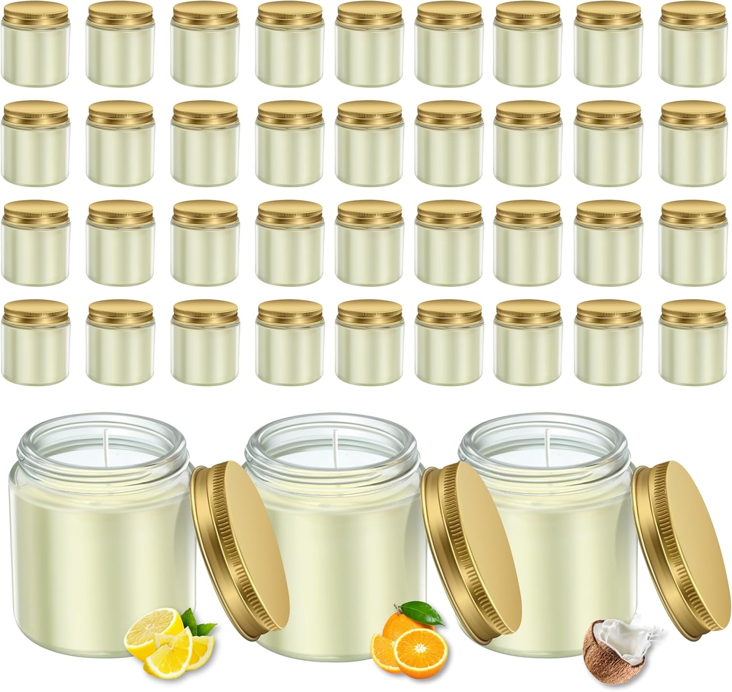 36 Pcs 4oz Mini Mason Jar Candles Small Scented Candles Bulk ...