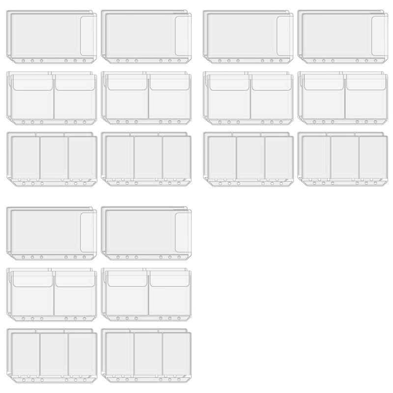 36 Pcs A6 Binder Pockets Cash Envelopes Clear Folder Organizer ...