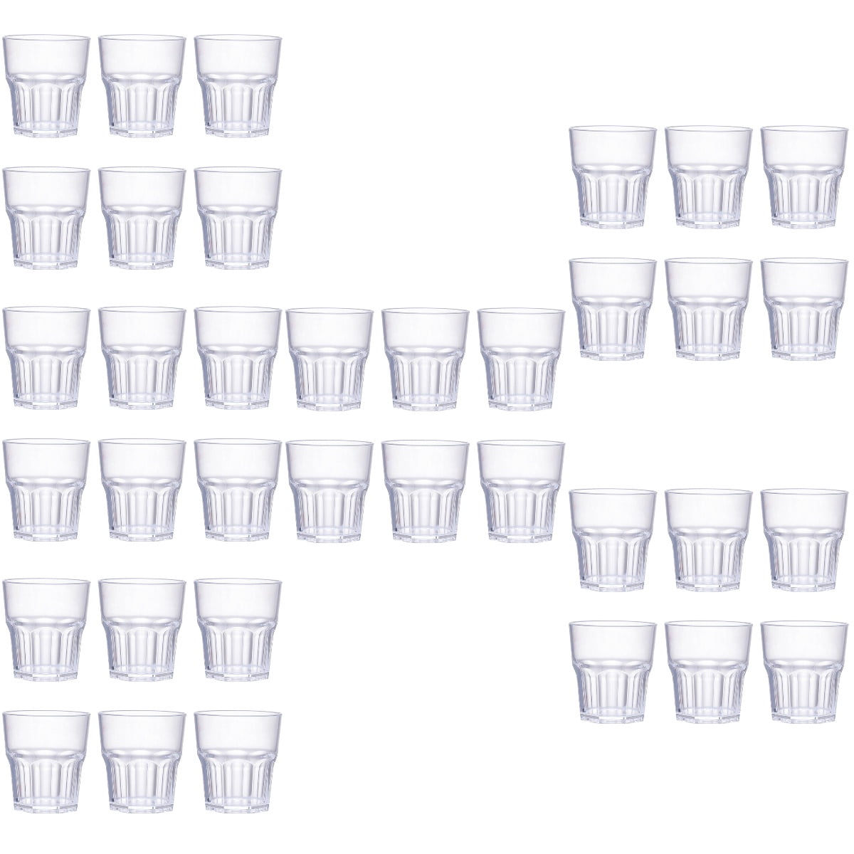 36 Pcs Acrylic Whiskey Cups Unbreakable Spirits Cups Wine Tumblers Beer ...