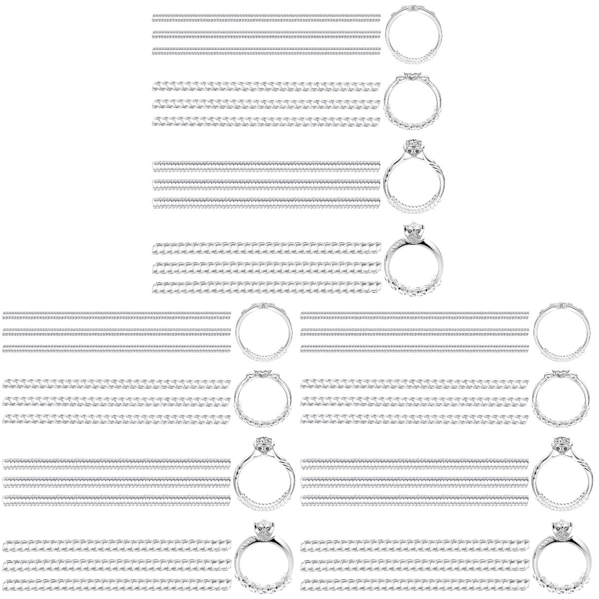 Onaparter 36 Pcs Adjustment Artifact Mens Silicone Rings Guards ...