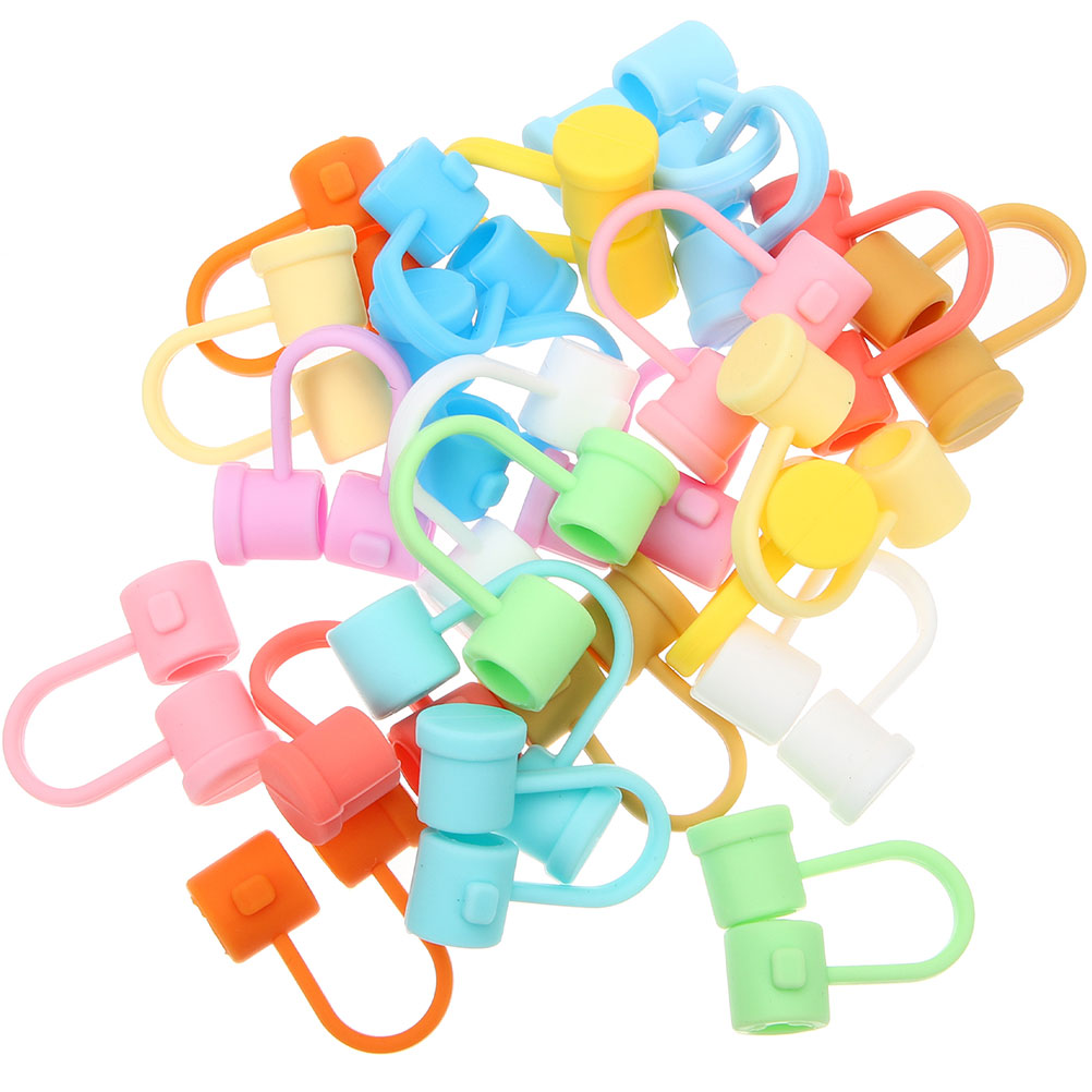 36 Pcs Alphabet Straw Caps Straws Drinking Accessories Cute Straw ...