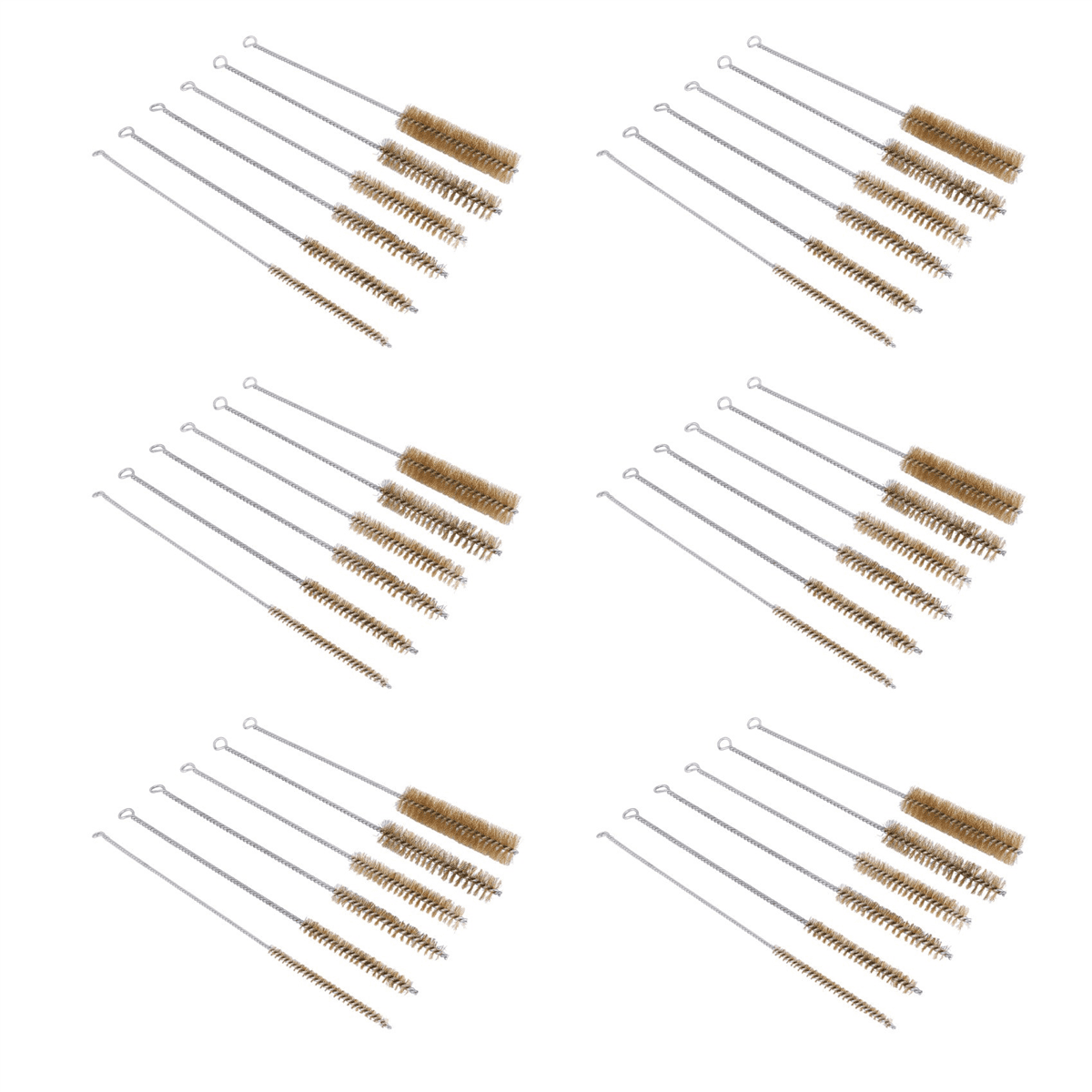 36 Pcs Brass Tube Cleaning Brush Wire Brush Set Cleaning Polishing Tool ...