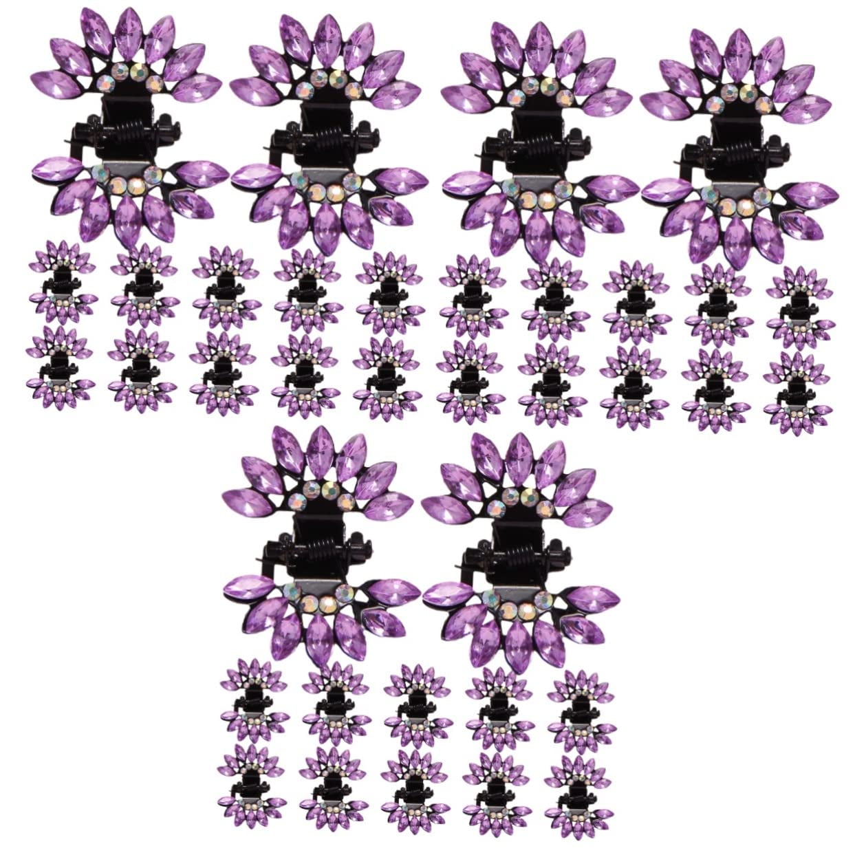 36 Pcs Butterfly Rhinestone Clip Hair Barrettes for Girls Rhinestone ...