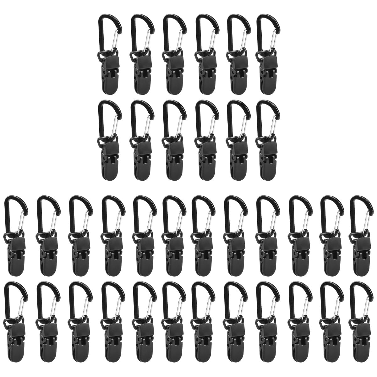 36 Pcs Camping Hardwares Kits Tents Crocodile Mouth Tarp Clip Tie ...