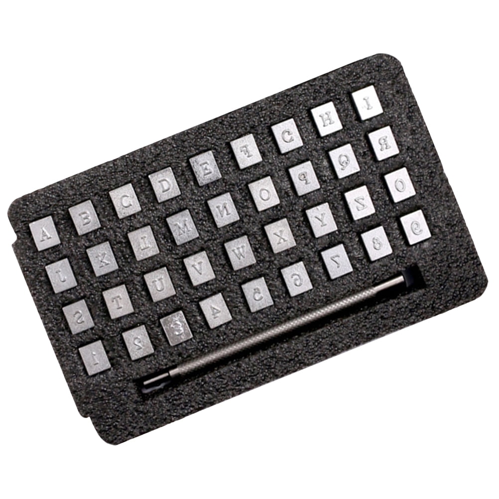 36 Pcs Carbon Steel Stamp Tool Craft Stamp Tool Number Punch Set Letter ...